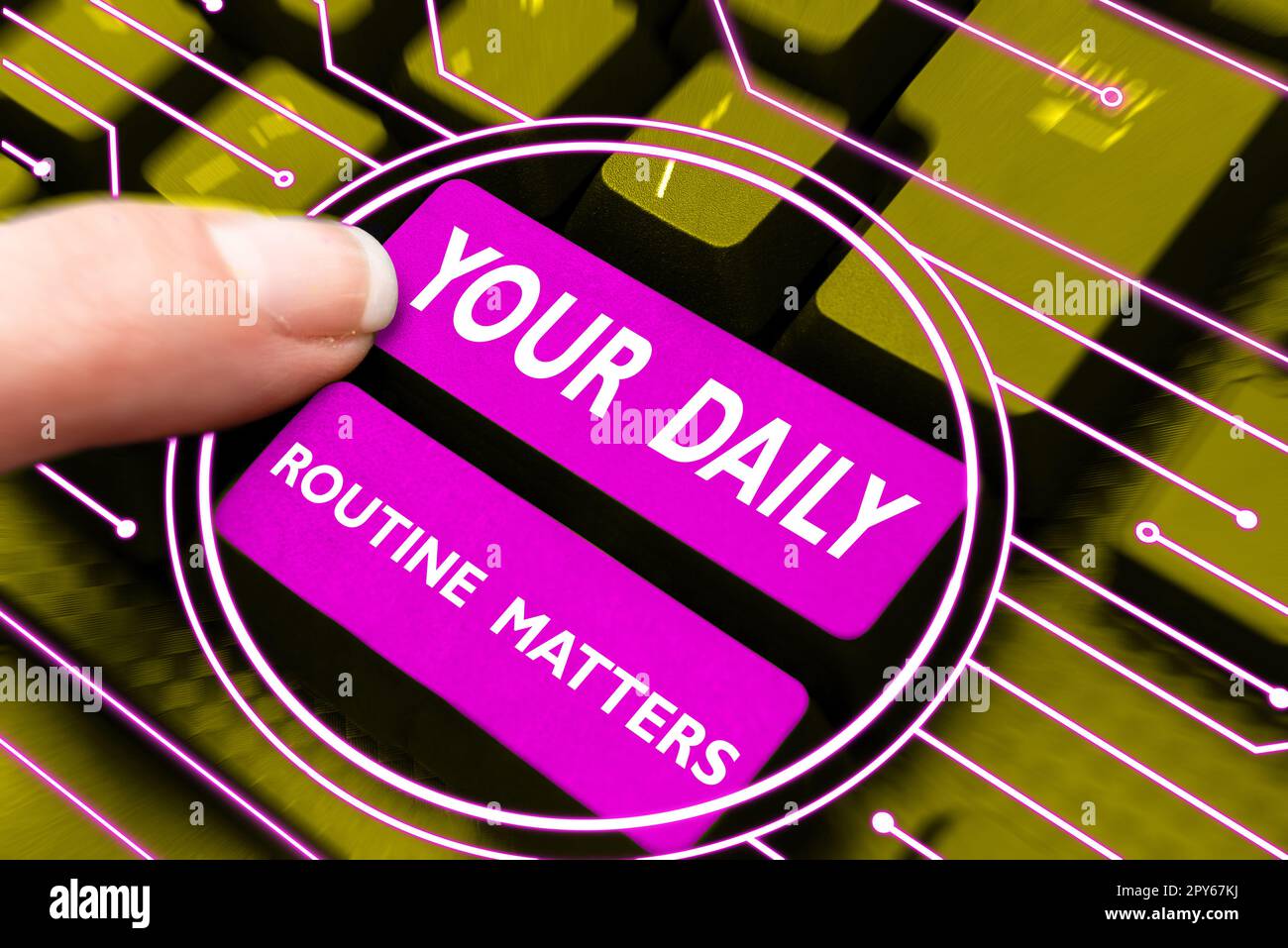 Text showing inspiration Your Daily Routine Matters. Business showcase ...
