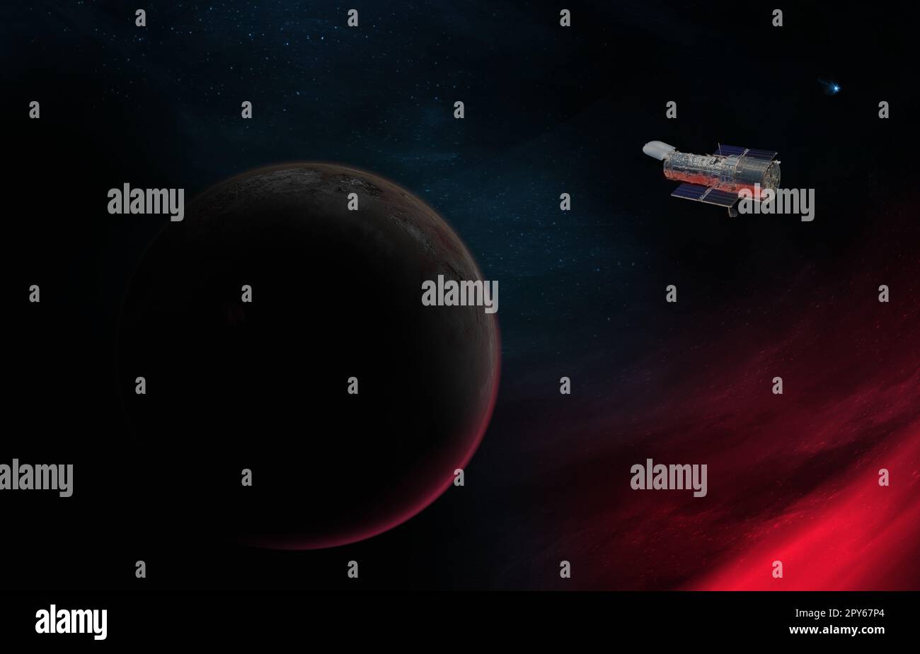 Hubble Telescope Galaxy 3d