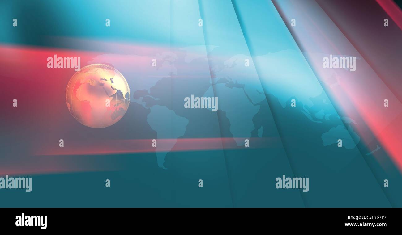 Graphical world news background, technology background. 3d illustration ...