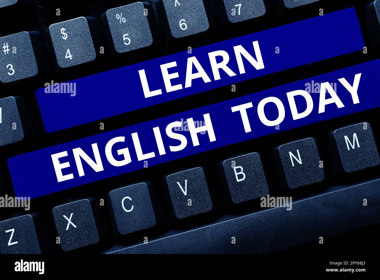 Text showing inspiration Learn English Today. Word Written on gain or ...