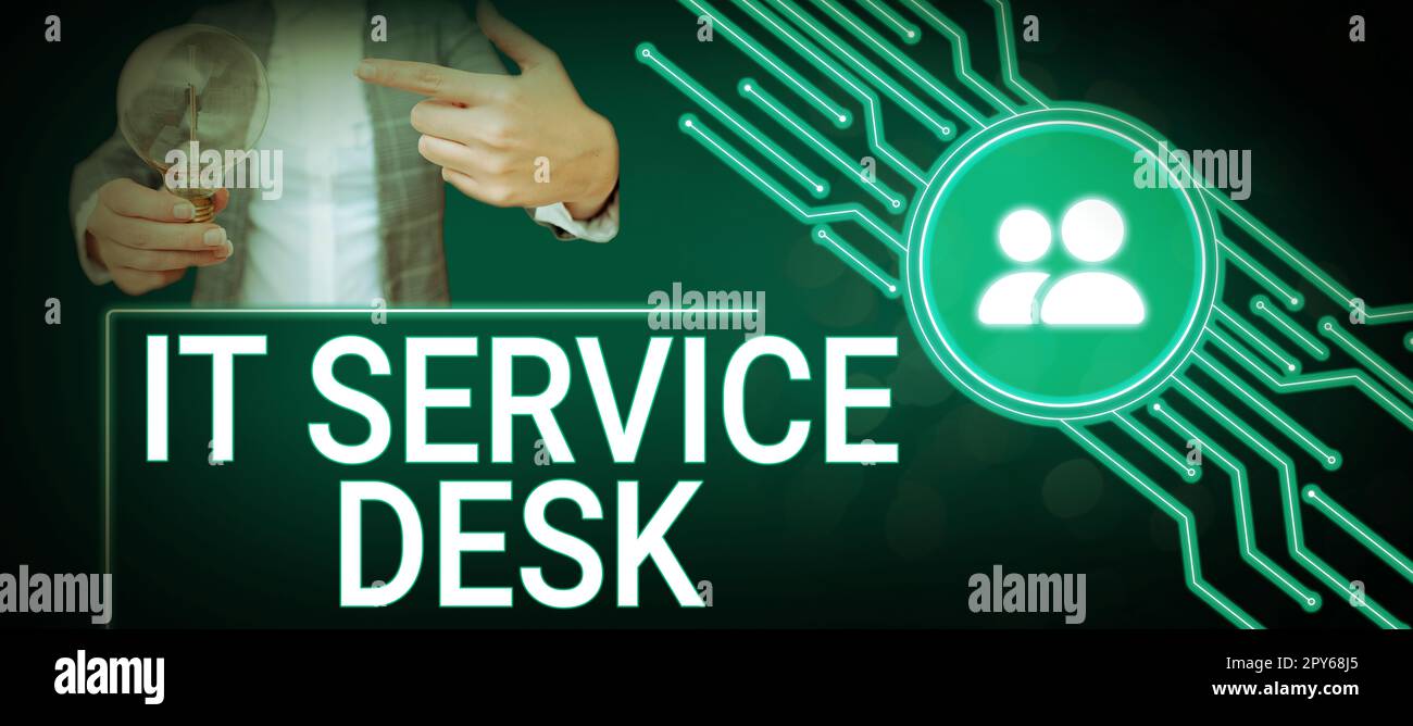 Inspiration showing sign It Service Desk. Business concept ...