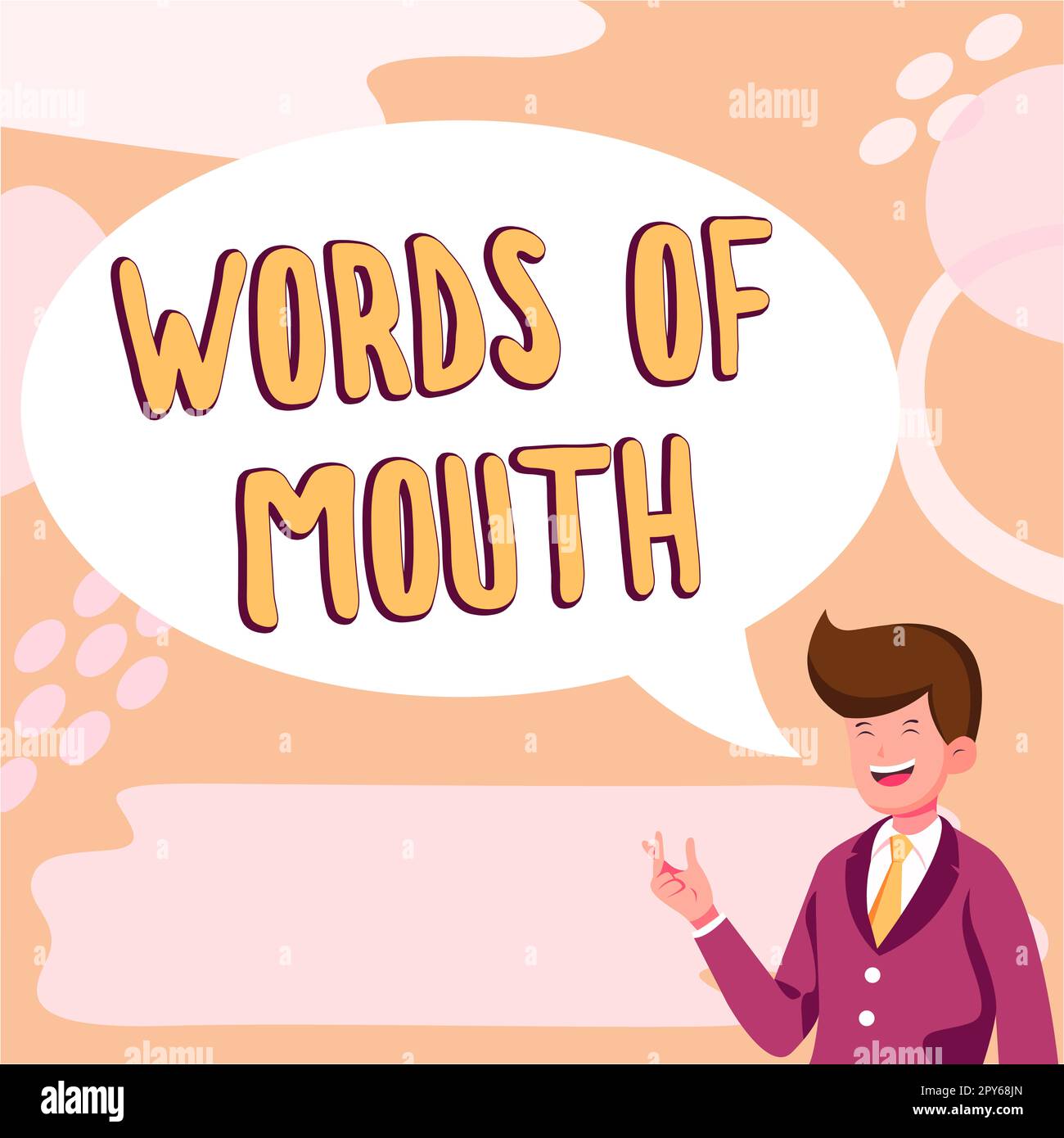 Writing displaying text Words Of Mouth. Business idea simple statement ...