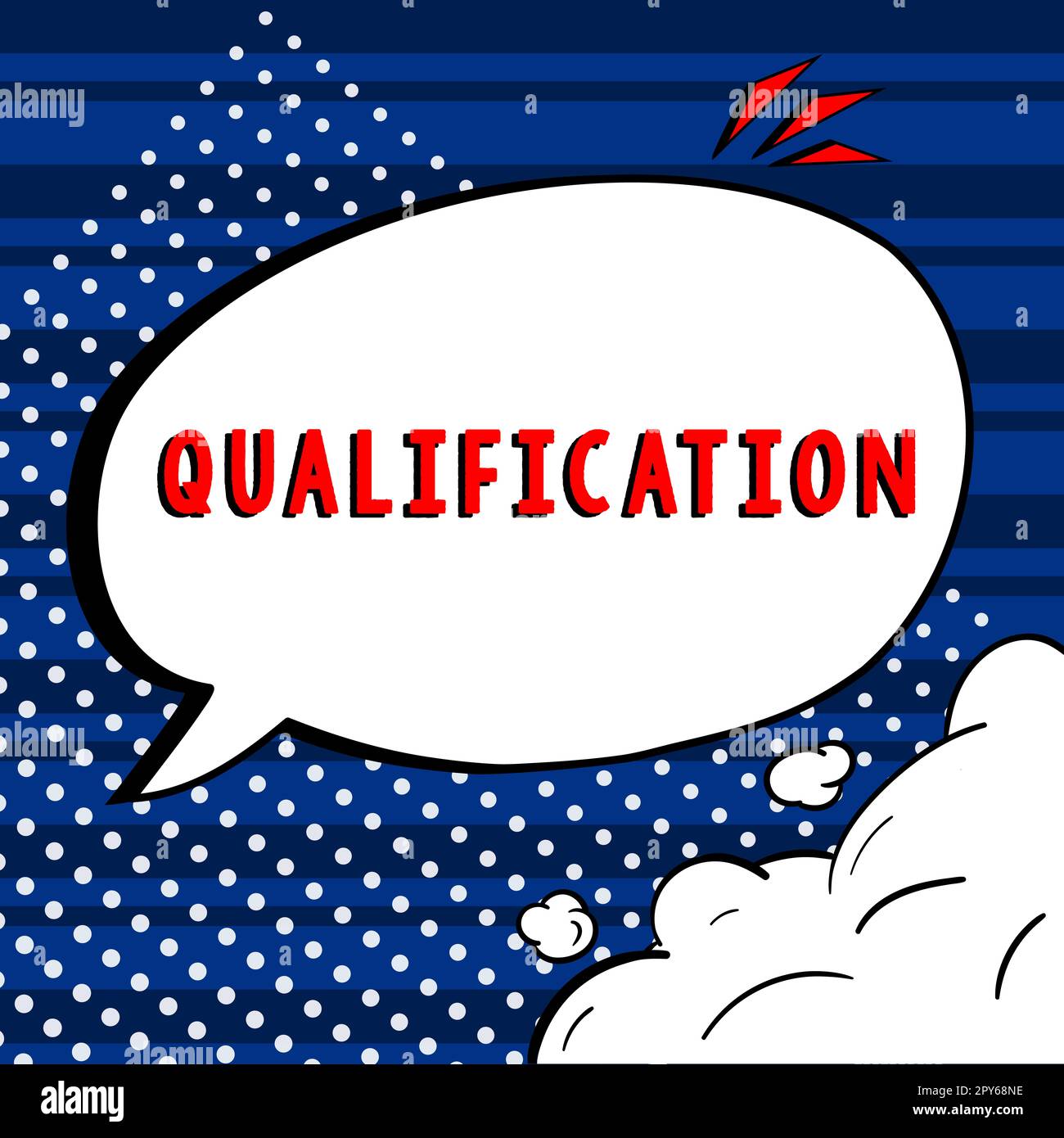 Hand writing sign Qualification. Conceptual photo Officially permission ...