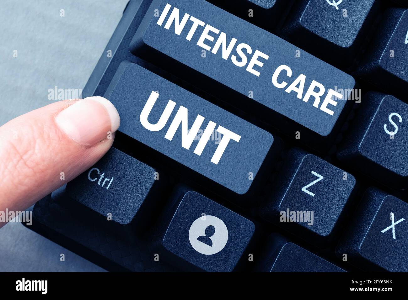 Conceptual display Intense Care Unit. Conceptual photo a unit in a ...