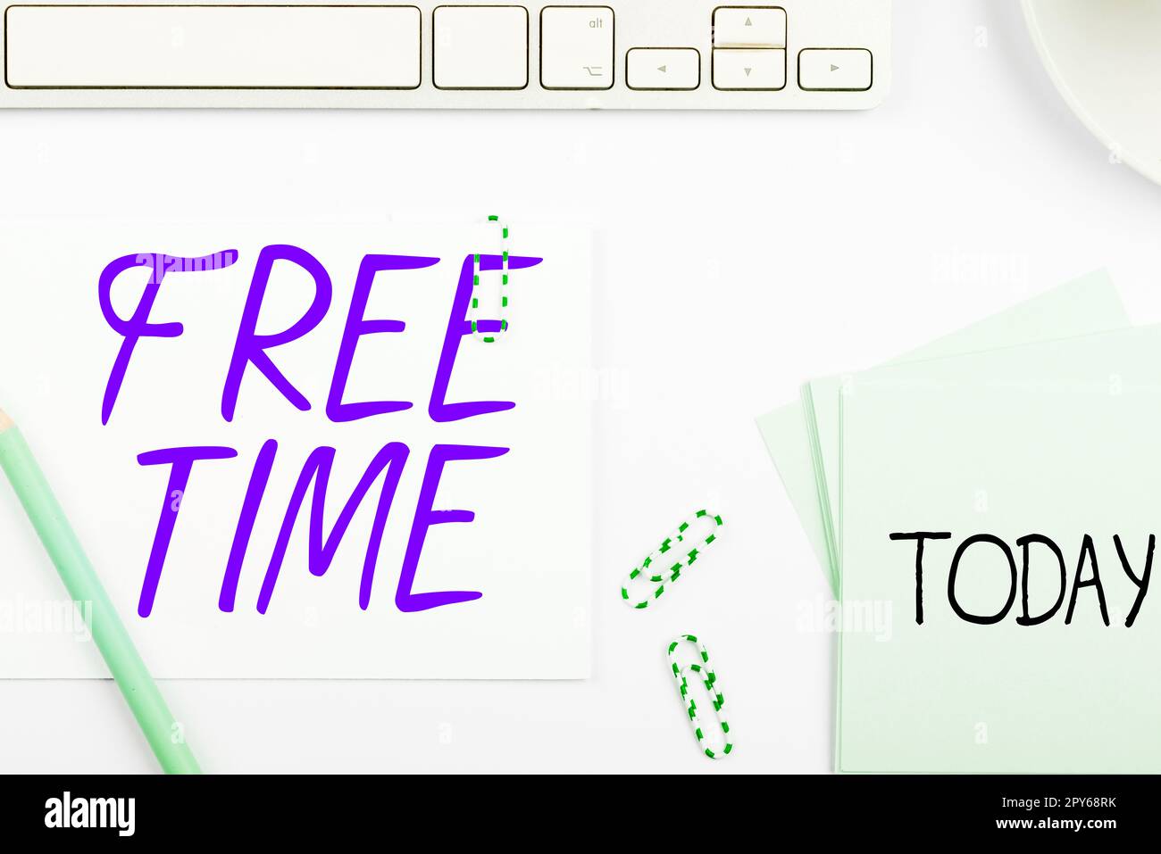 Text showing inspiration Free Time. Conceptual photo time available for ...