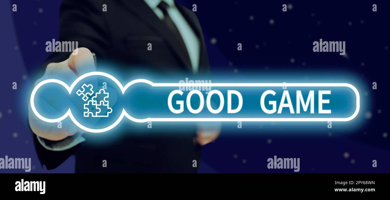 Writing displaying text Good Game. Conceptual photo term frequently ...