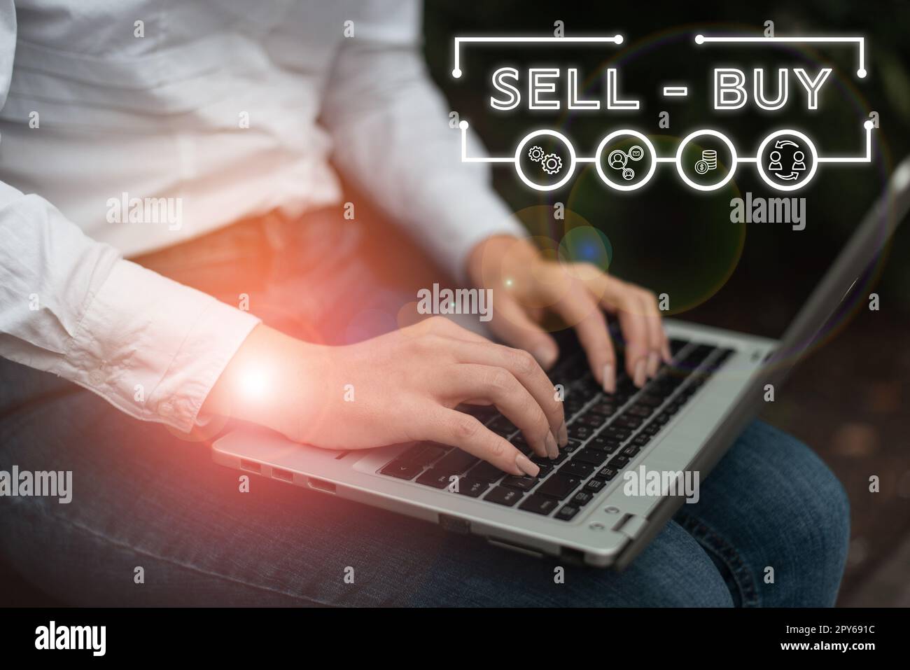 Conceptual display Sell Buy. Internet Concept an agreement which states ...