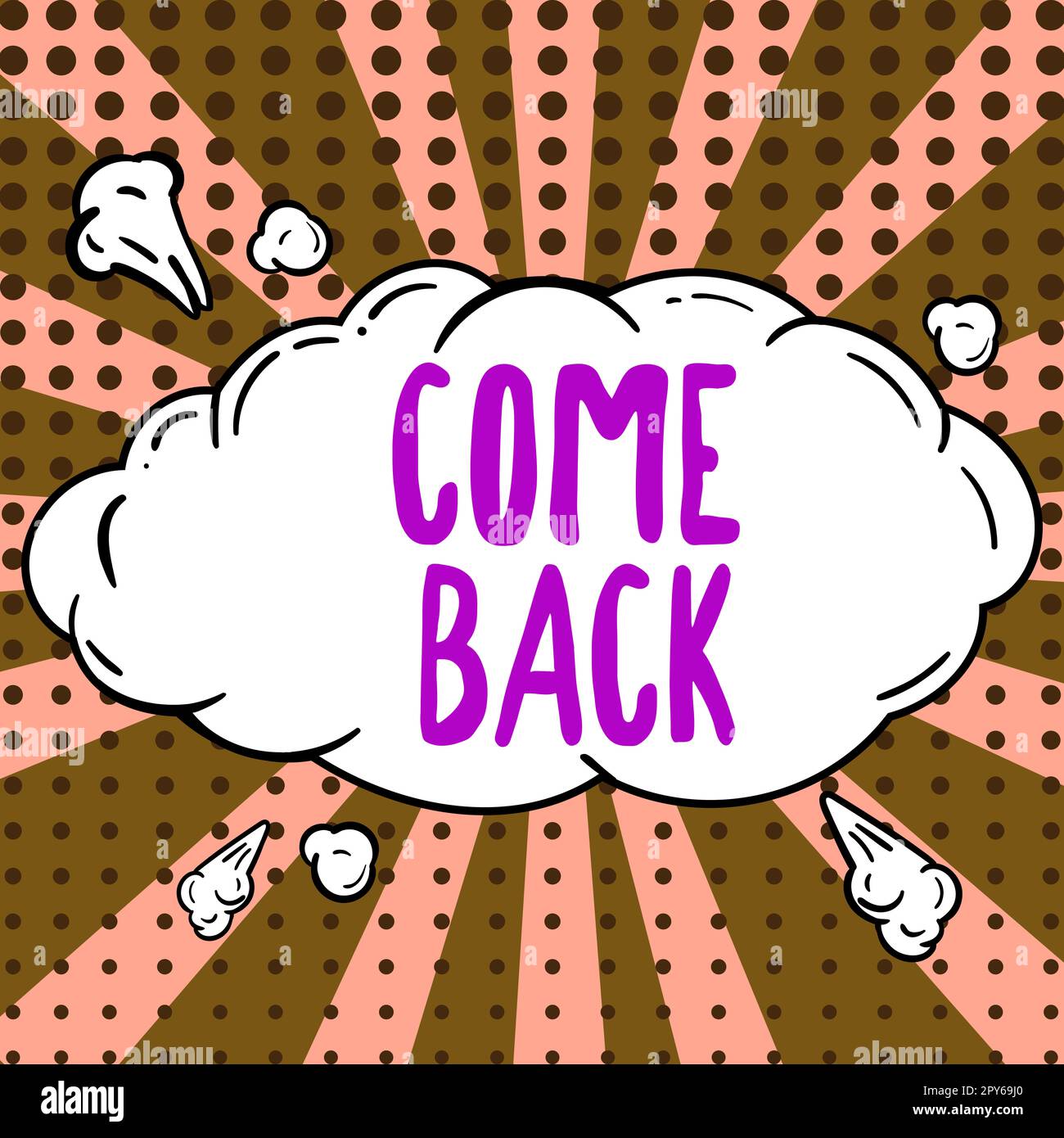 Conceptual caption Come Back. Business concept asking for a person to ...