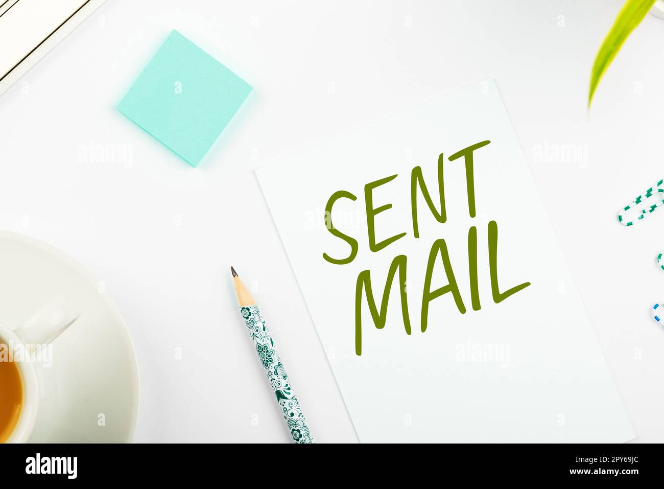 Writing displaying text Sent Mail. Internet Concept Event where a ...