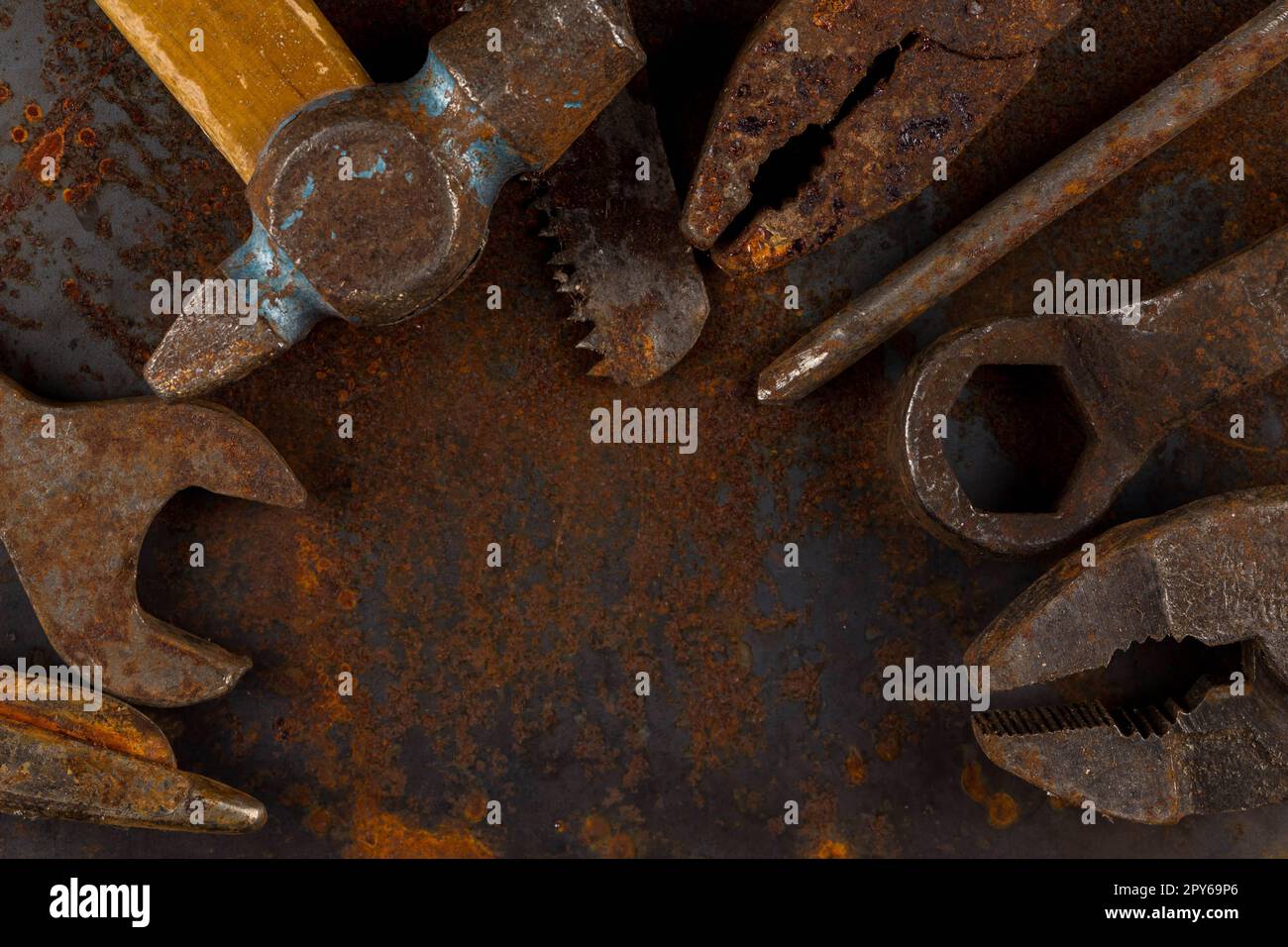Old rustic tools hi-res stock photography and images - Alamy
