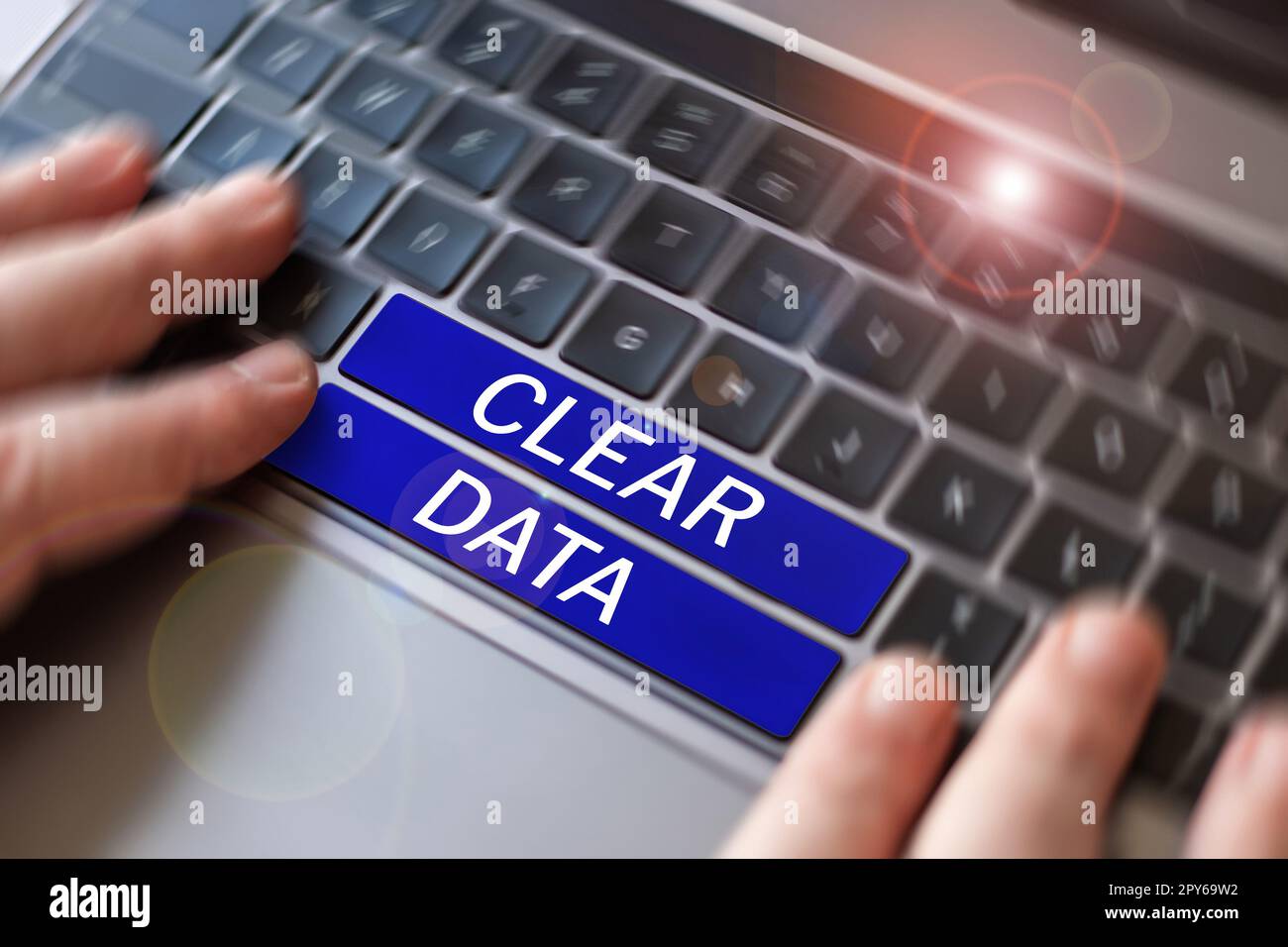 Sign displaying Clear Data. Business idea act of removing unwanted data ...