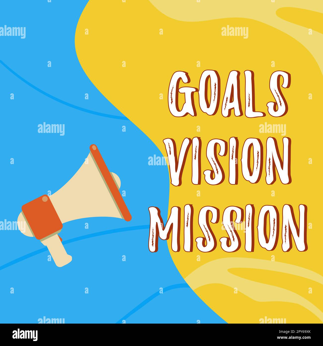 Conceptual display Goals Vision Mission. Concept meaning practical ...