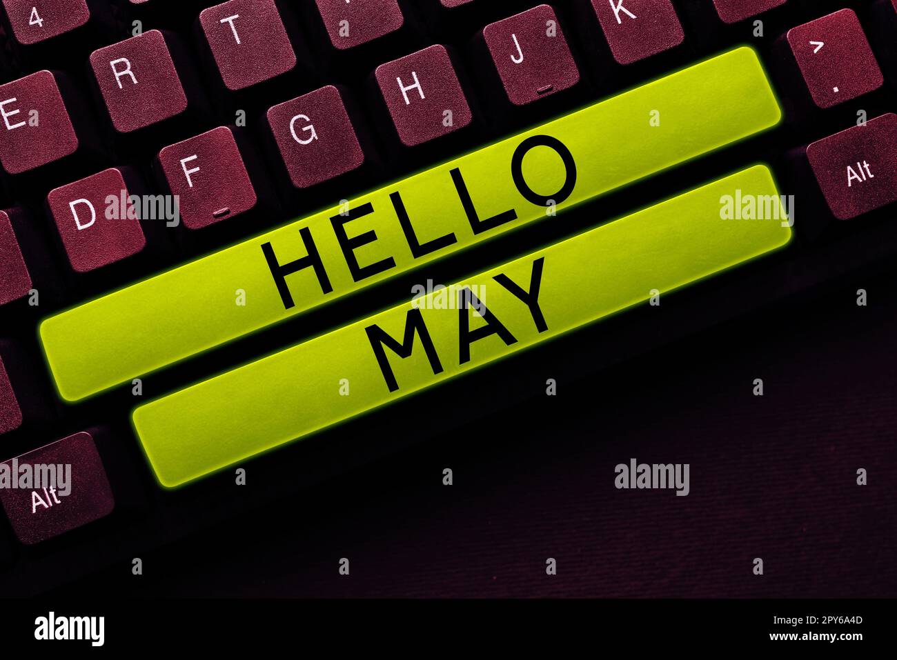 Inspiration showing sign Hello May. Word for to address the fifth month ...