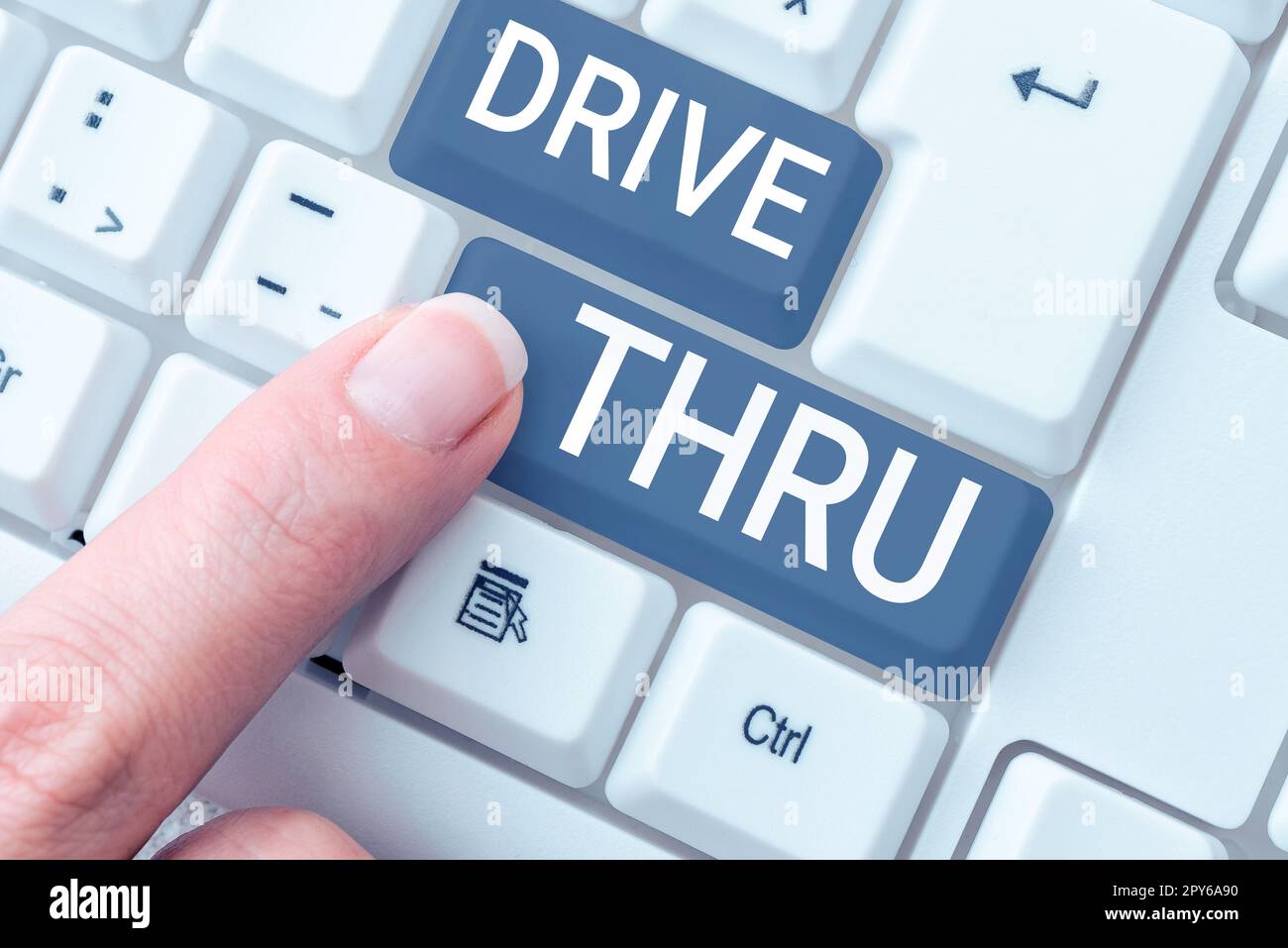 Inspiration showing sign Drive Thru. Word Written on place where you ...