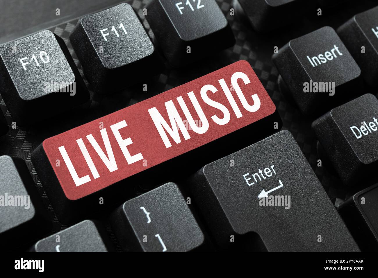 Conceptual caption Live Music. Word for performance given by one or ...