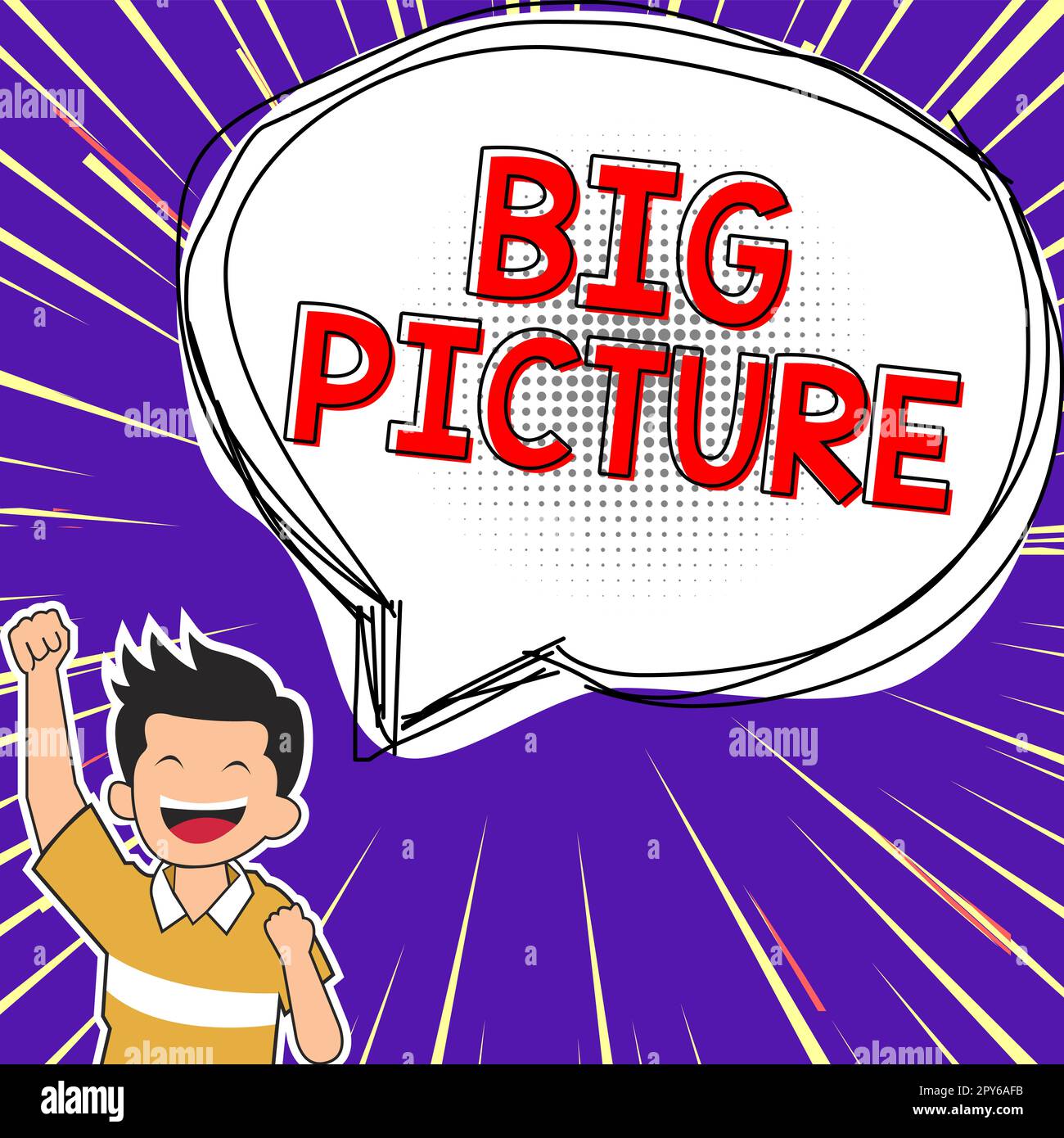 Conceptual caption Big Picture. Concept meaning most important facts ...