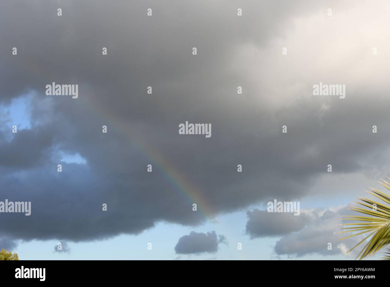 a rainbow in the spanish sky, Alicante province, Spain Stock Photo - Alamy