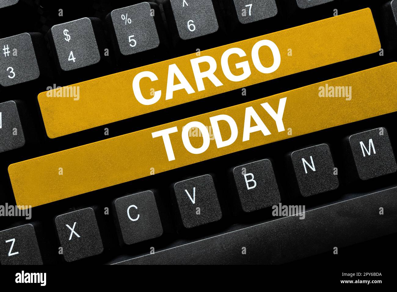 Writing displaying text Cargo. Business showcase The goods Merchandise ...