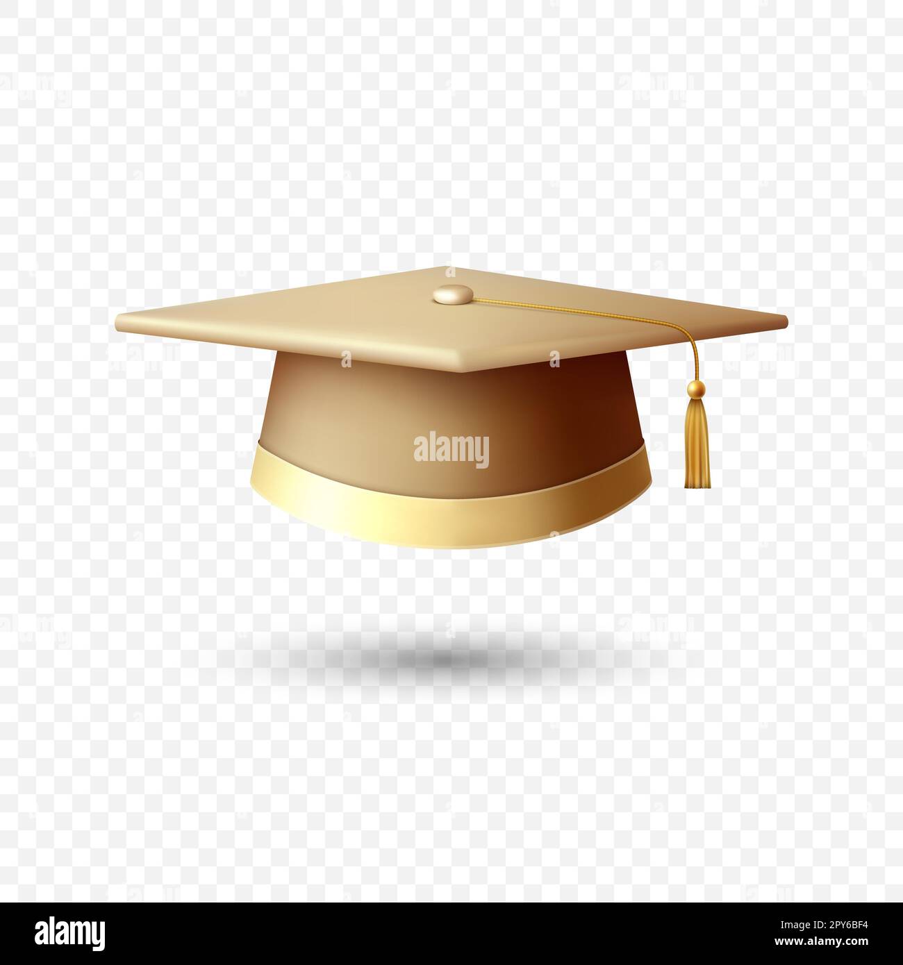 Vector 3d Realistic Graduate College, High School, University Yellow ...