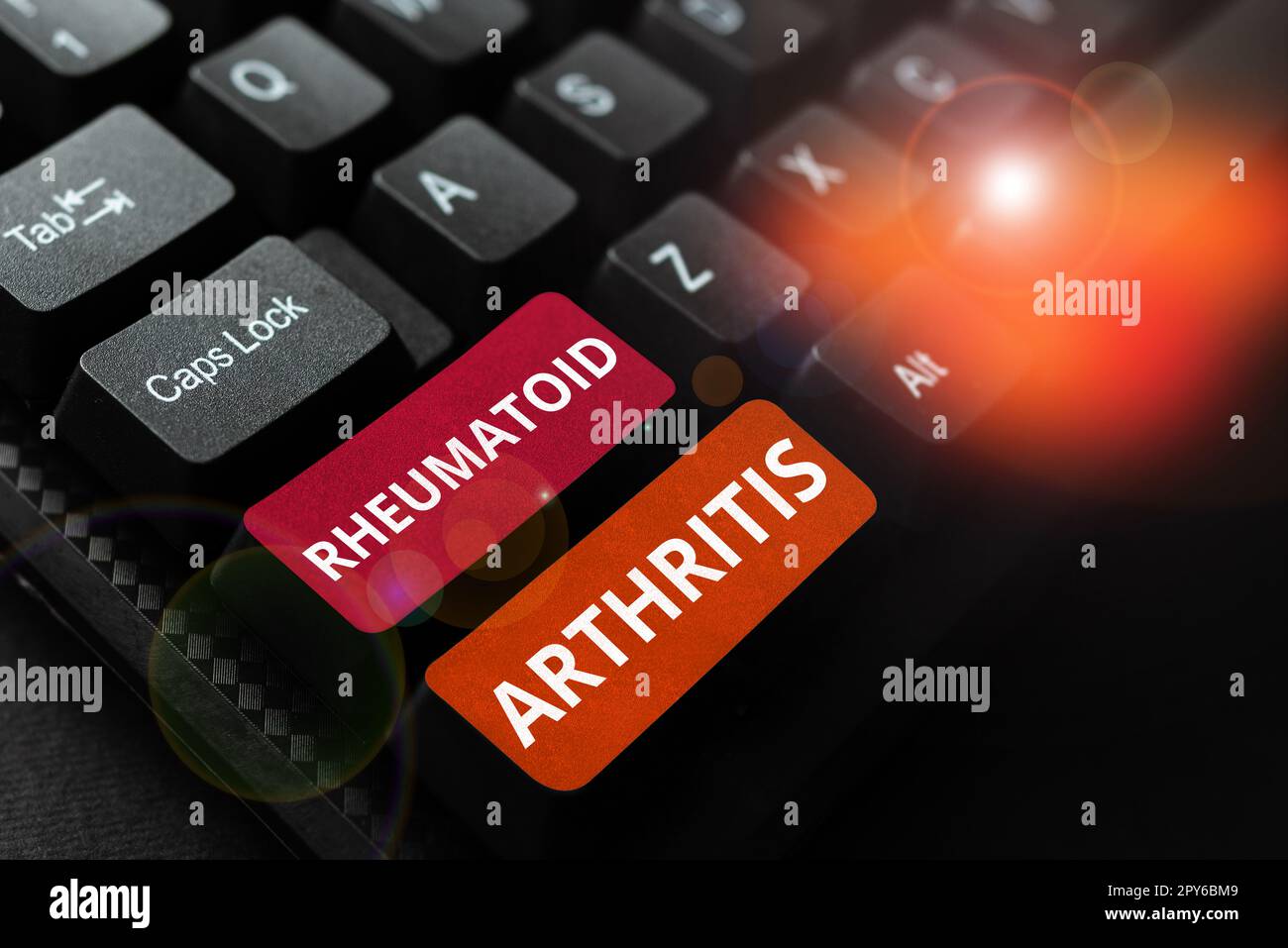 Text caption presenting Rheumatoid Arthritis. Business showcase ...