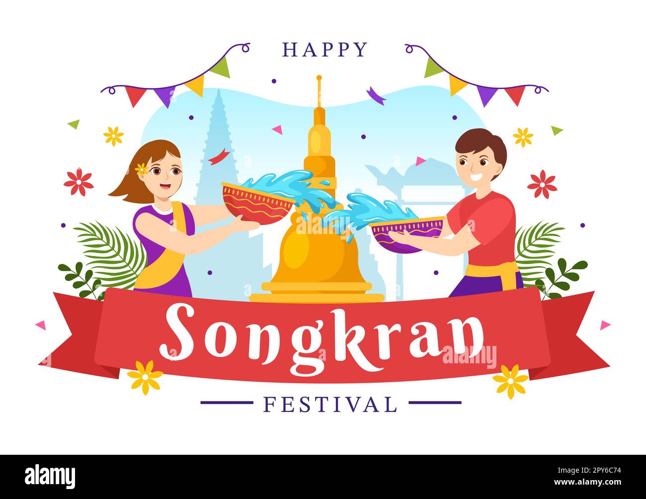 Asian kids playing water Cut Out Stock Images & Pictures - Alamy