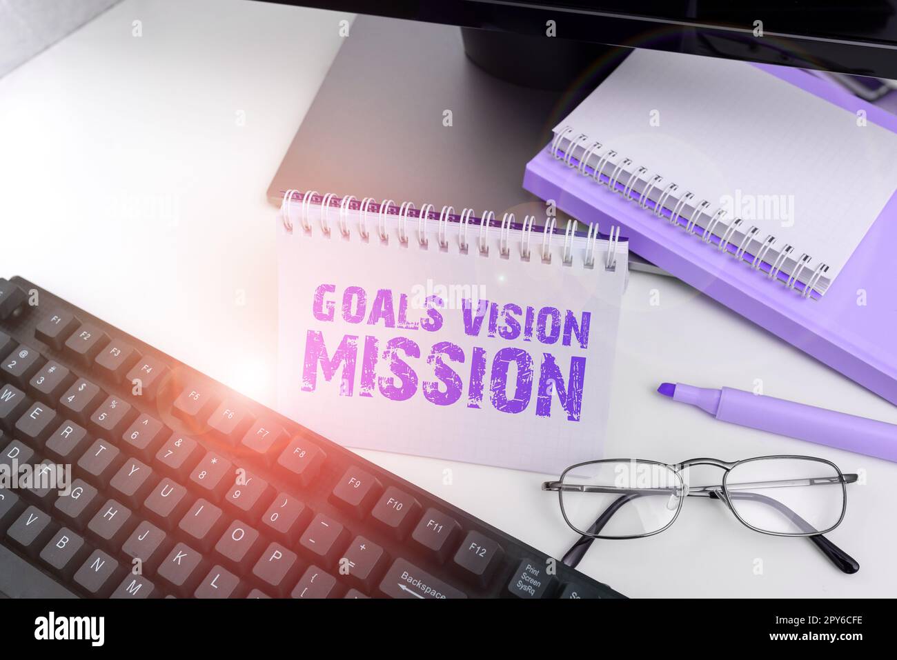 Conceptual caption Goals Vision Mission. Internet Concept practical ...