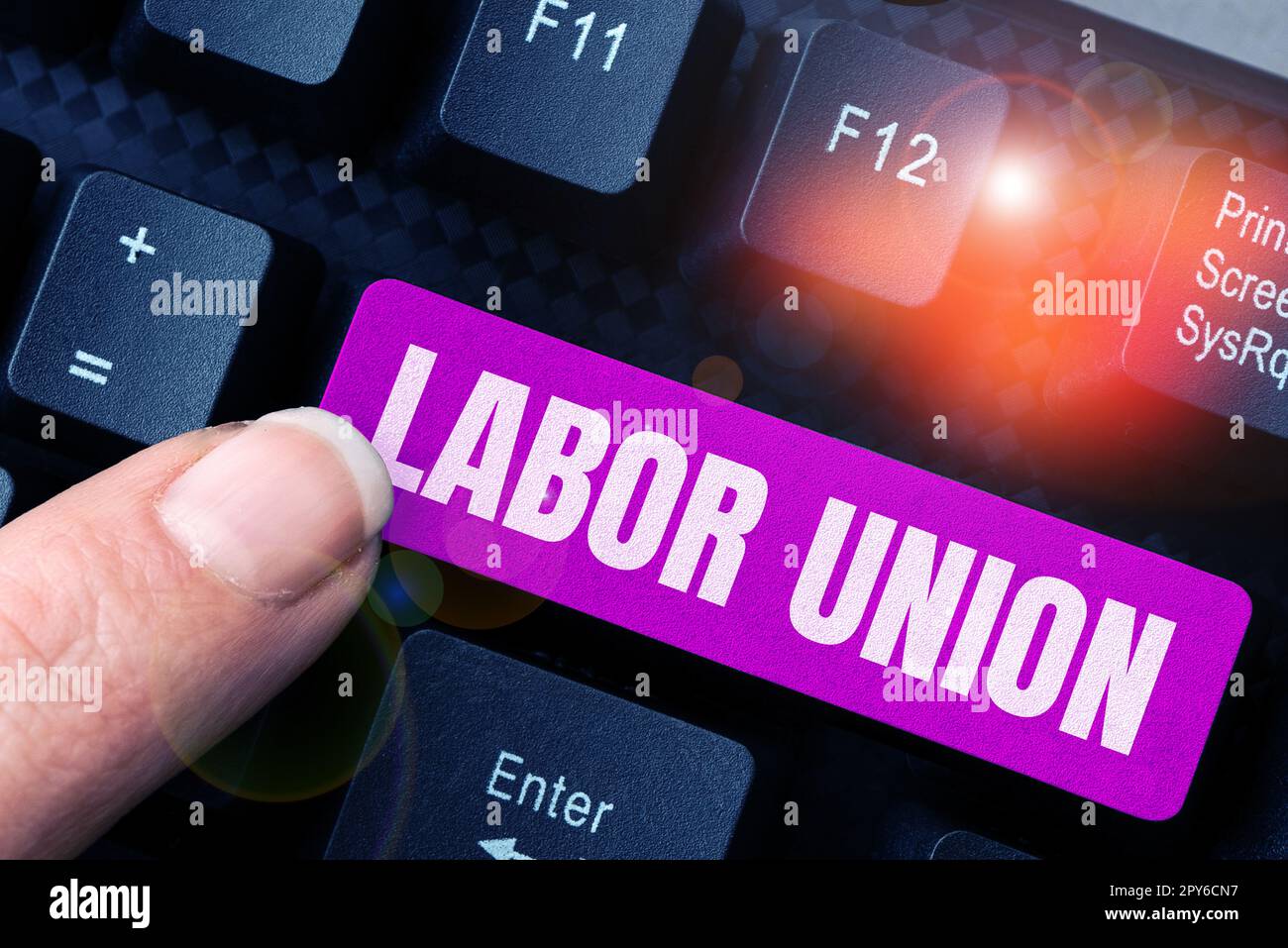 Hand writing sign Labor Union. Conceptual photo rules relating to ...