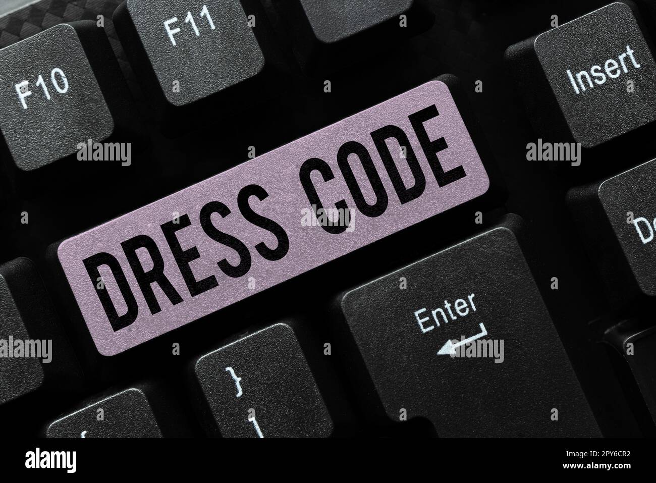 Text showing inspiration Dress Code. Conceptual photo an accepted way ...