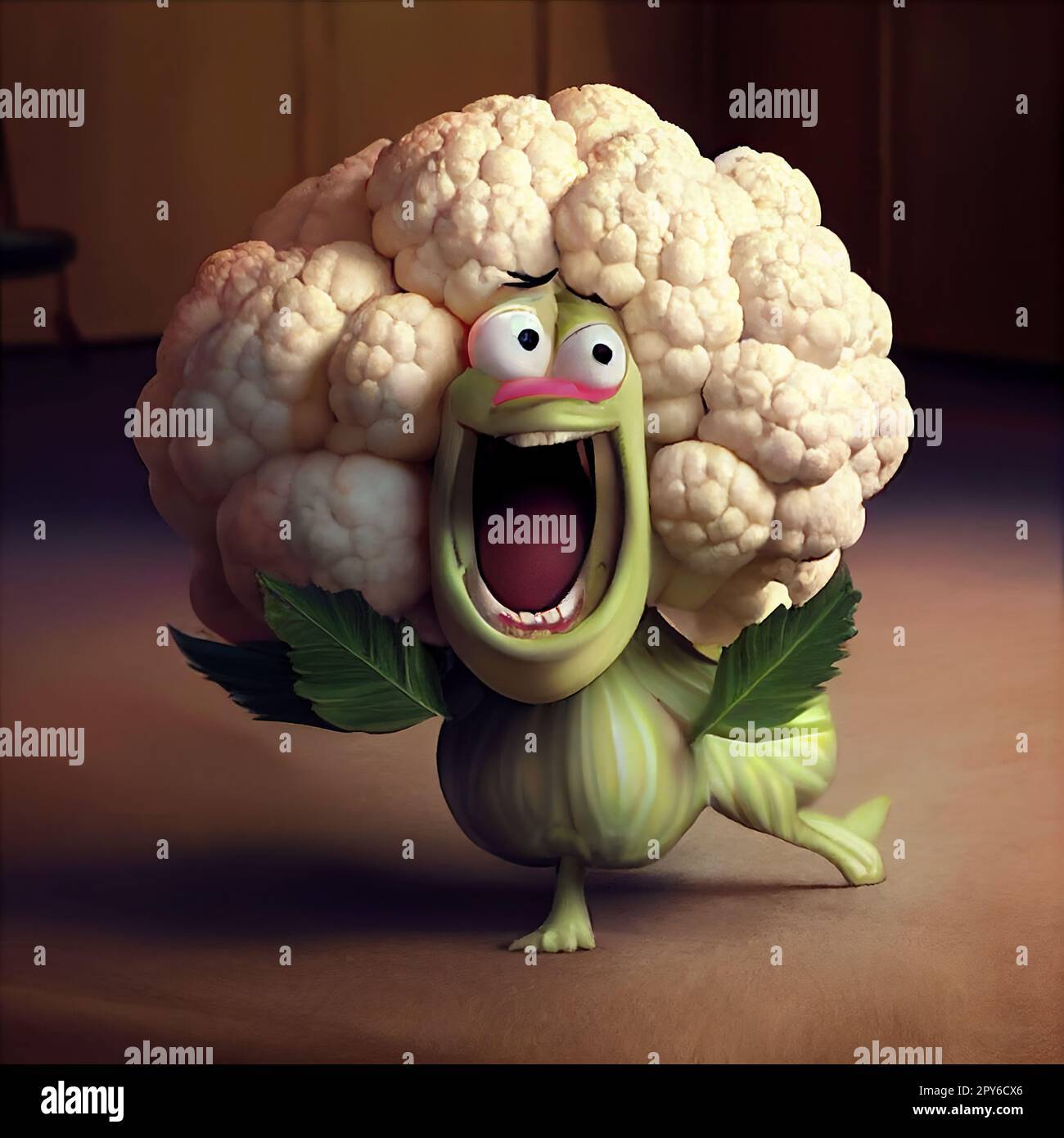 Cartoon Cauliflower Cute Cartoon Vegetable Cauliflower, Cute, Cartoon,