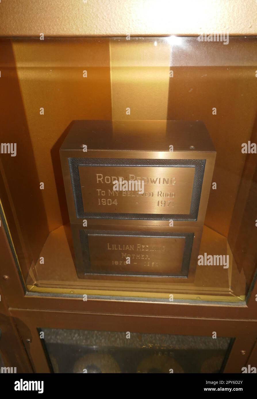 Los Angeles, California, USA 1st May 2023 Actor Rodd Redwing Niche/Grave in Chapel Columbarium ...
