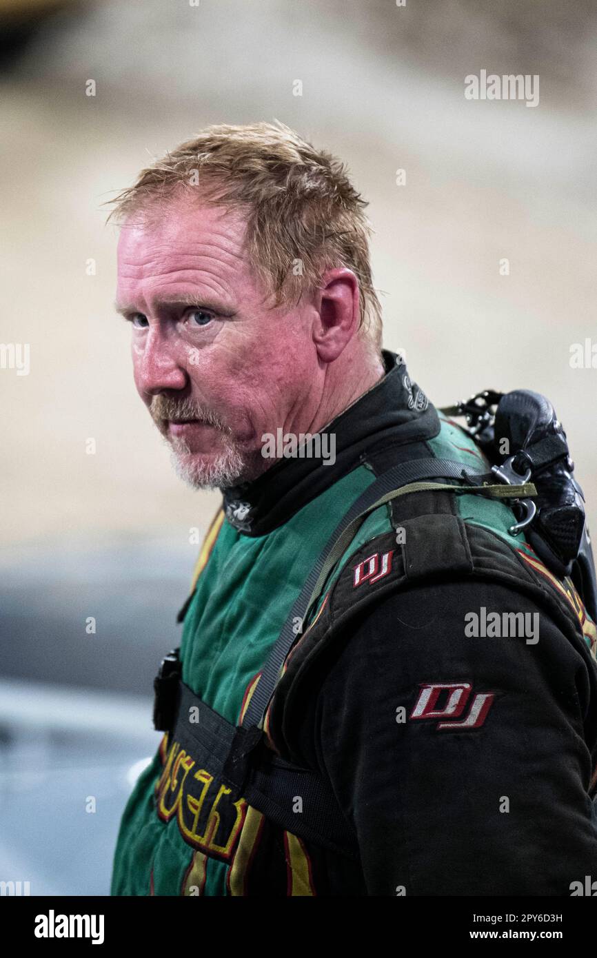 Jim Koehler driver of Avenger waits in anticipation as results for ...