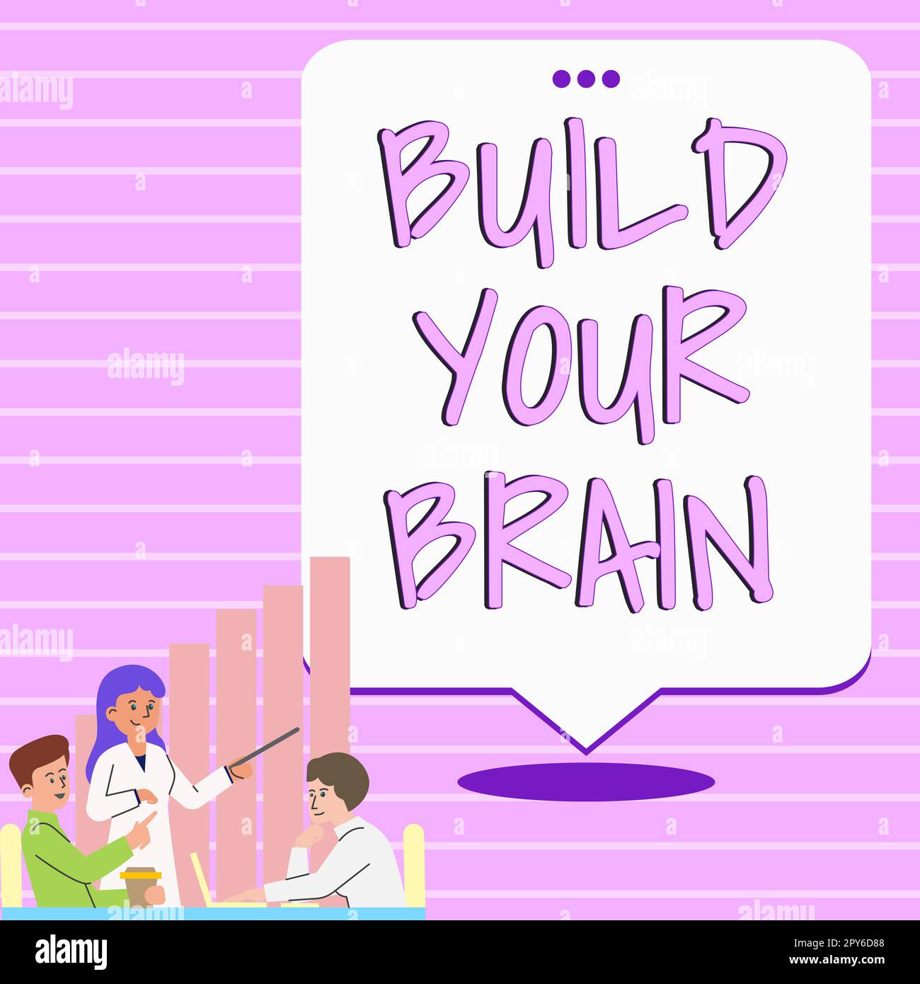 Conceptual display Build Your Brain. Internet Concept mental activities ...
