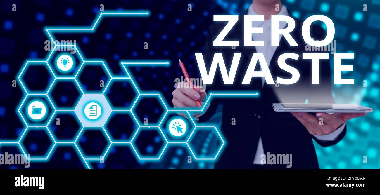 Conceptual caption Zero Waste. Business idea industrial responsibility includes composting ...