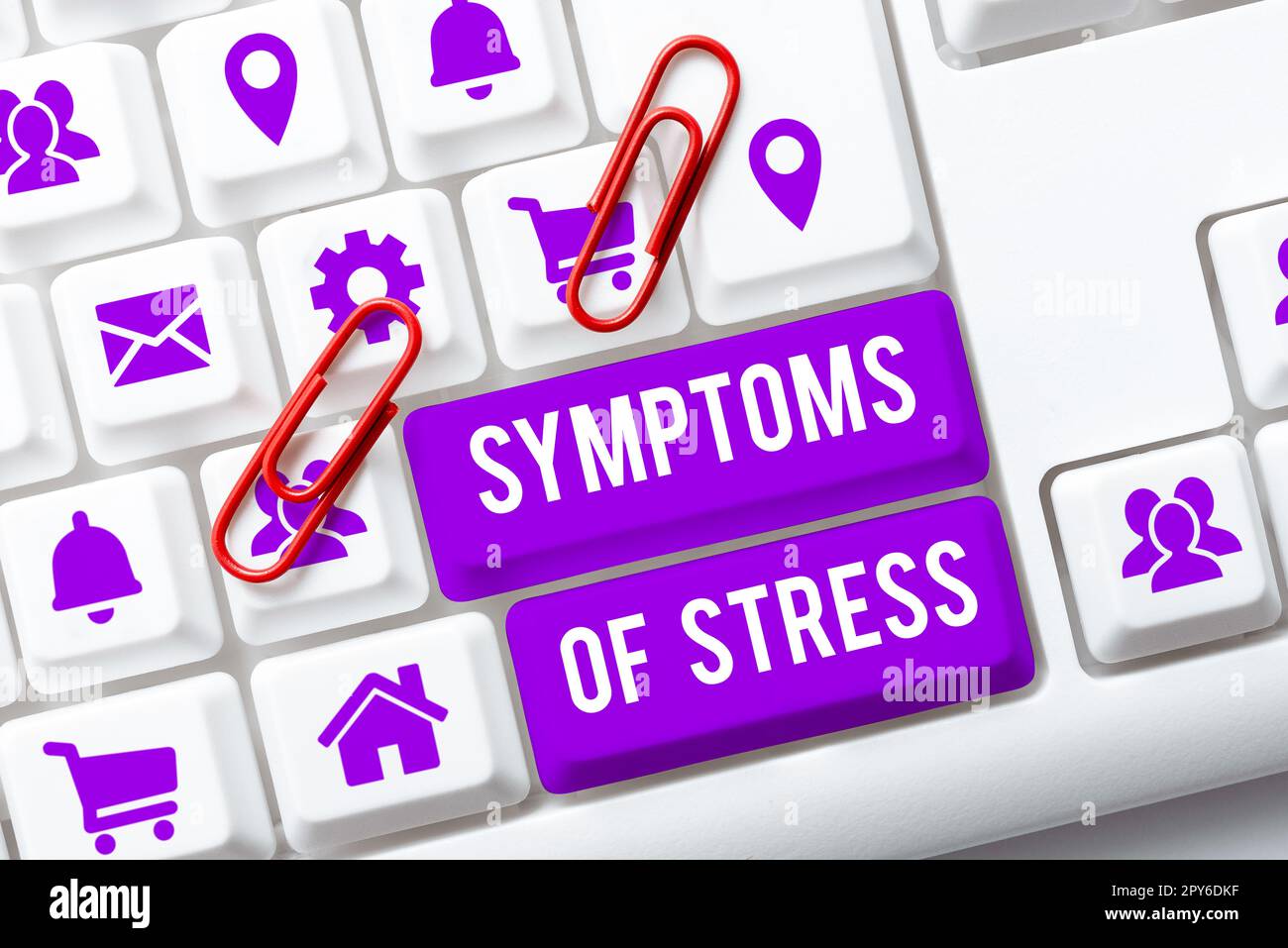 Hand writing sign Symptoms Of Stress. Business concept serving as ...