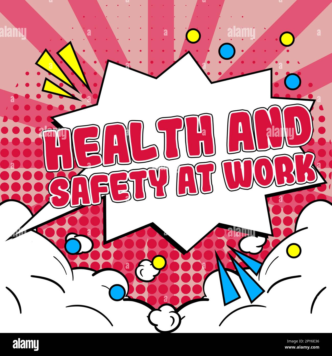 Sign displaying Health And Safety At Work. Business overview Secure ...