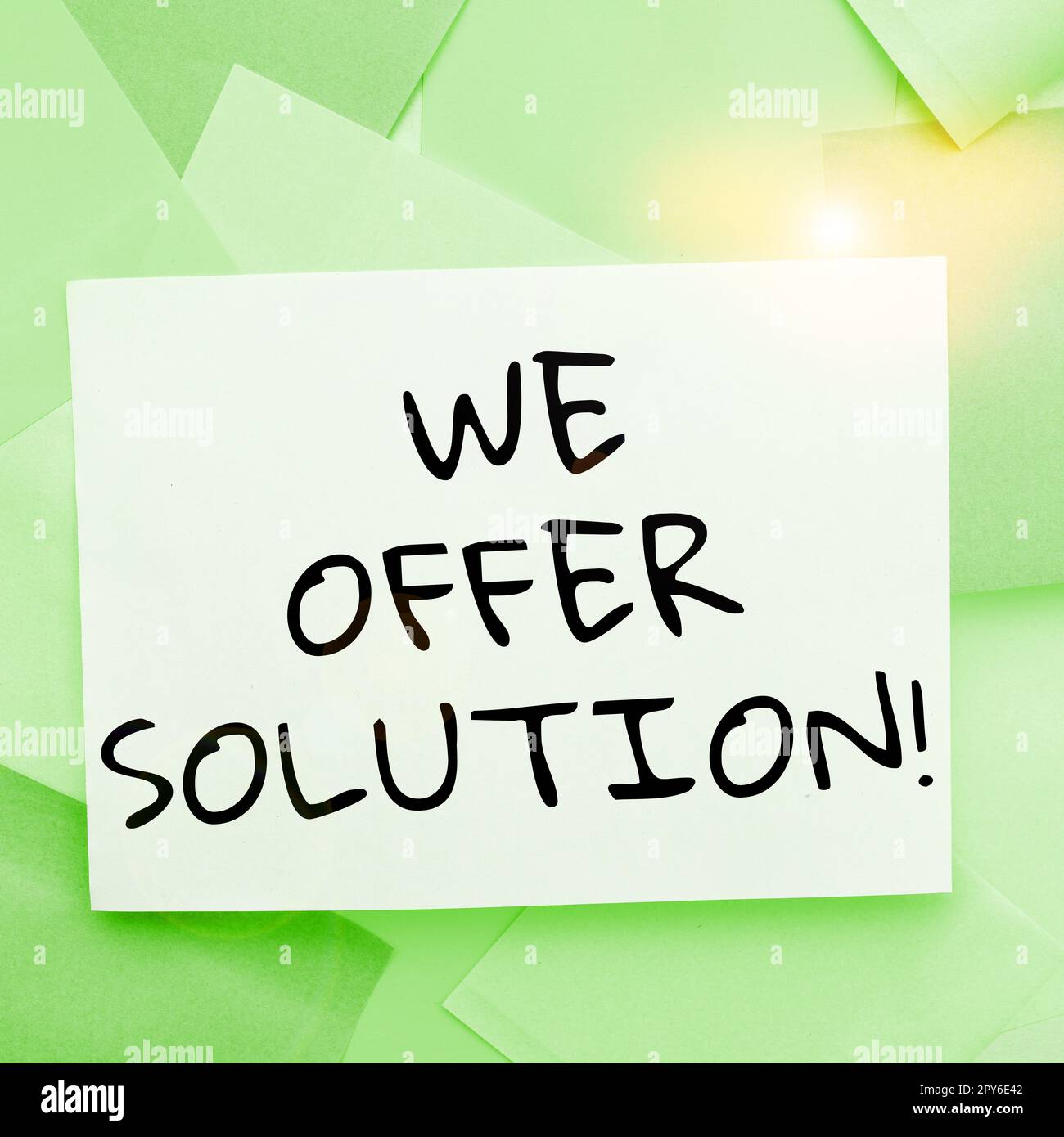 Sign Displaying We Offer Solution Word Written On Give Means Of Solving Problem Or Dealing With