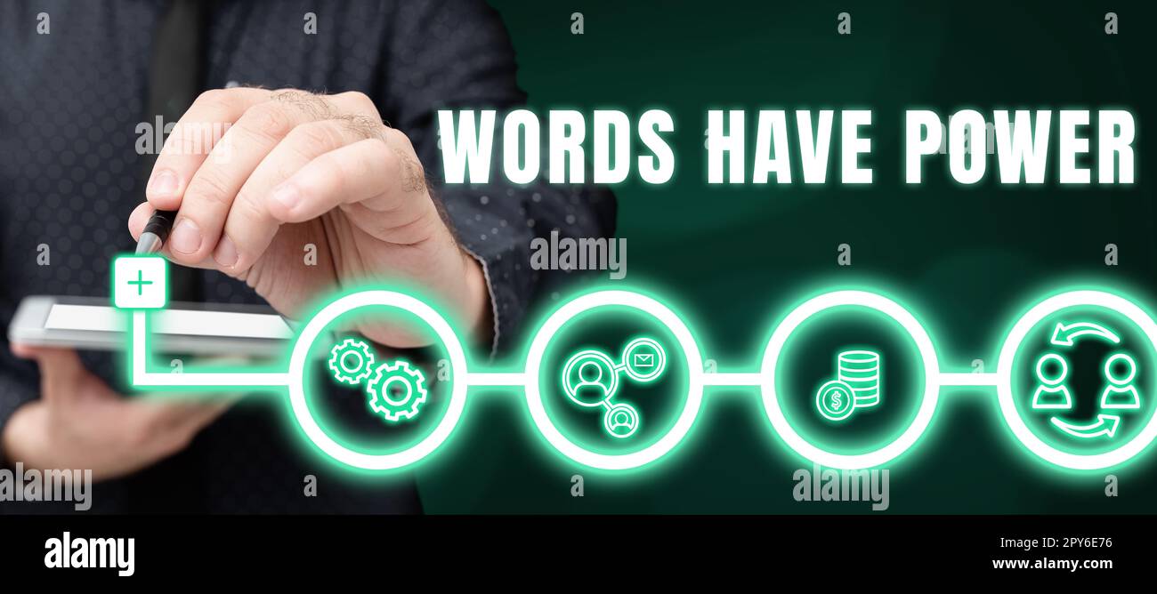 Inspiration showing sign Words Have Power. Word for Energy Ability to ...