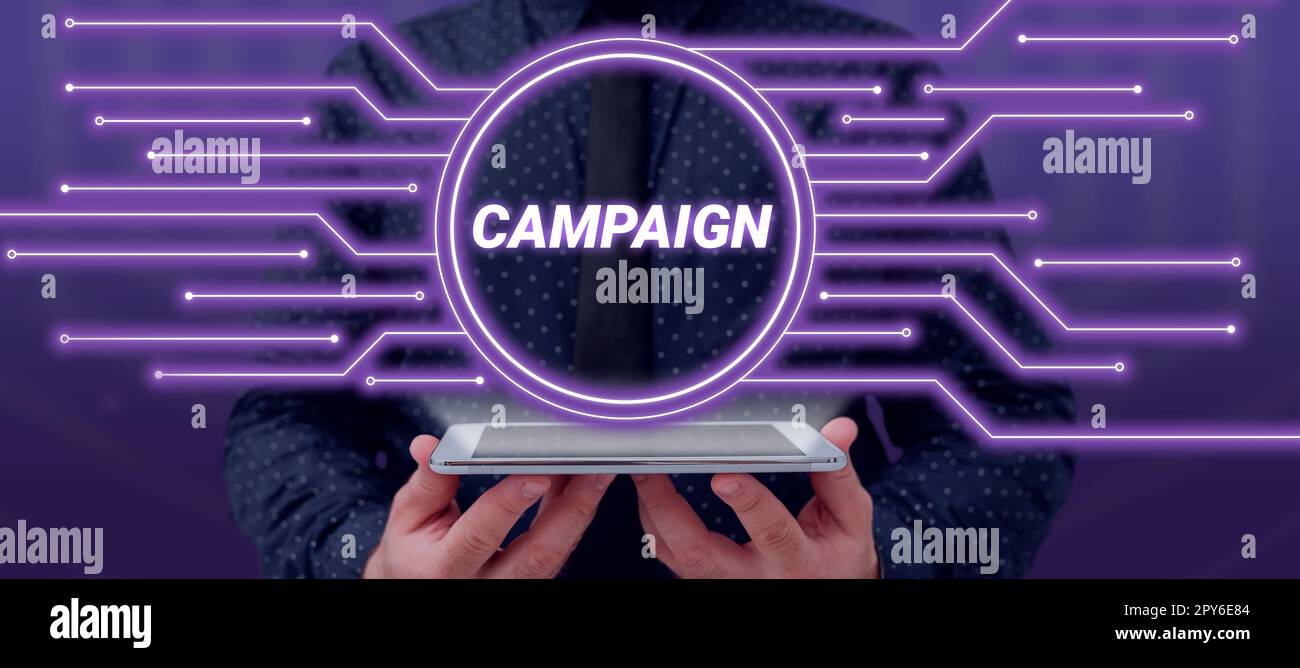 Text showing inspiration Campaign. Business overview organized course ...