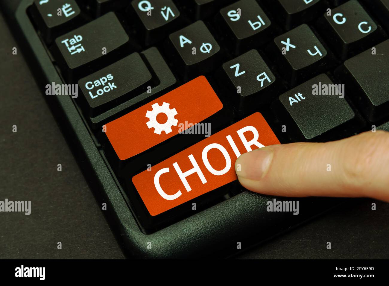 Conceptual caption Choir. Word Written on a group organized to perform ...