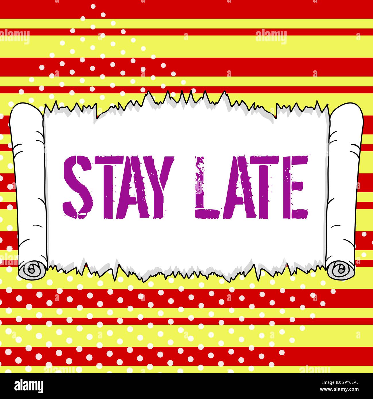Conceptual display Stay Late. Business showcase A routine in which a ...