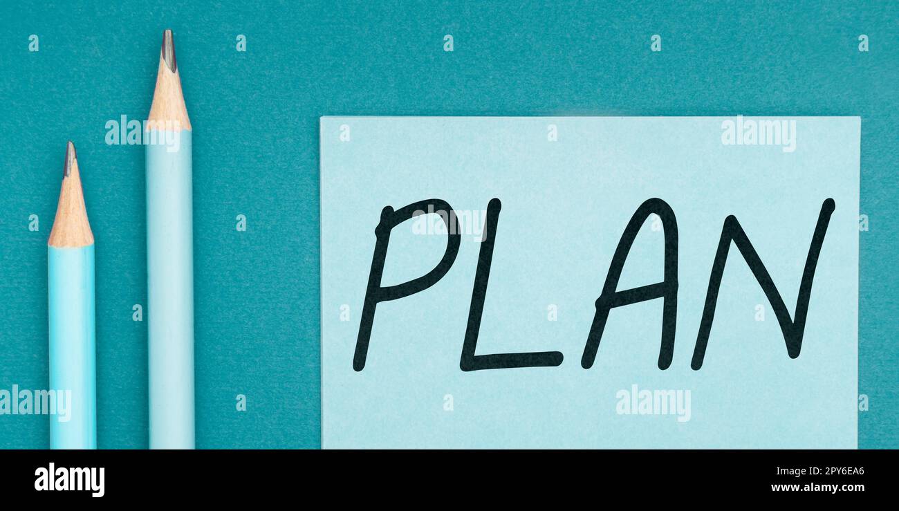 Writing displaying text Plan. Business concept Start of a detailed ...