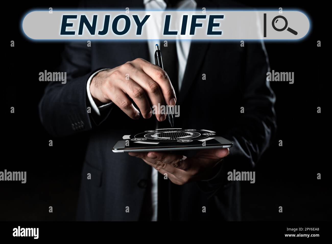 Conceptual caption Enjoy Life. Word for Any thing, place,food or person ...