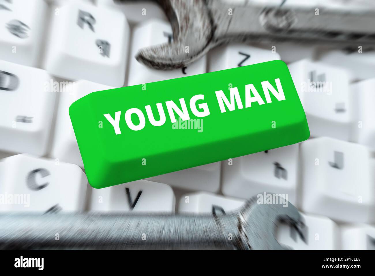 Handwriting text Young Man. Business showcase a man who is not far ...