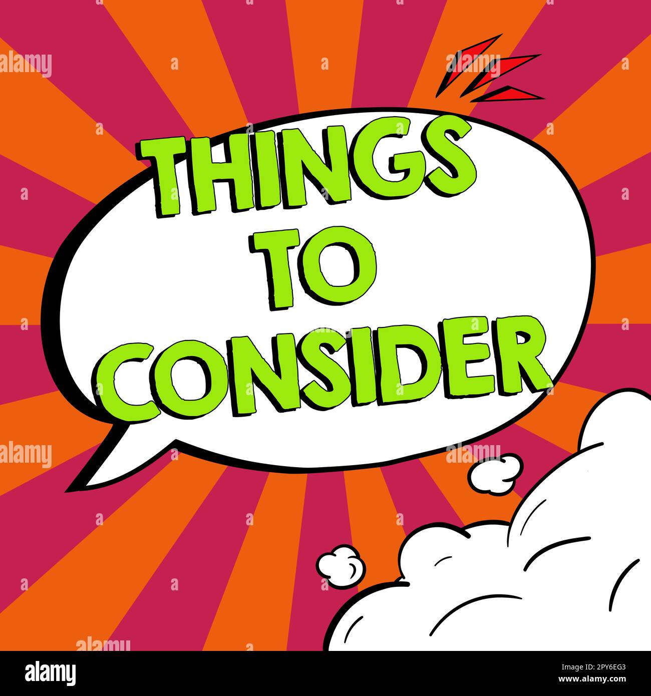 Text sign showing Things To Consider. Business idea list to check or do ...