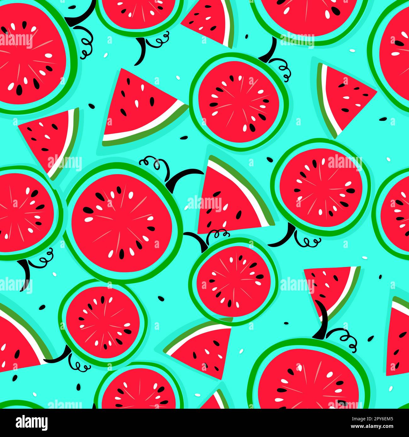 Sweet watermelon slices seamless hi-res stock photography and images ...