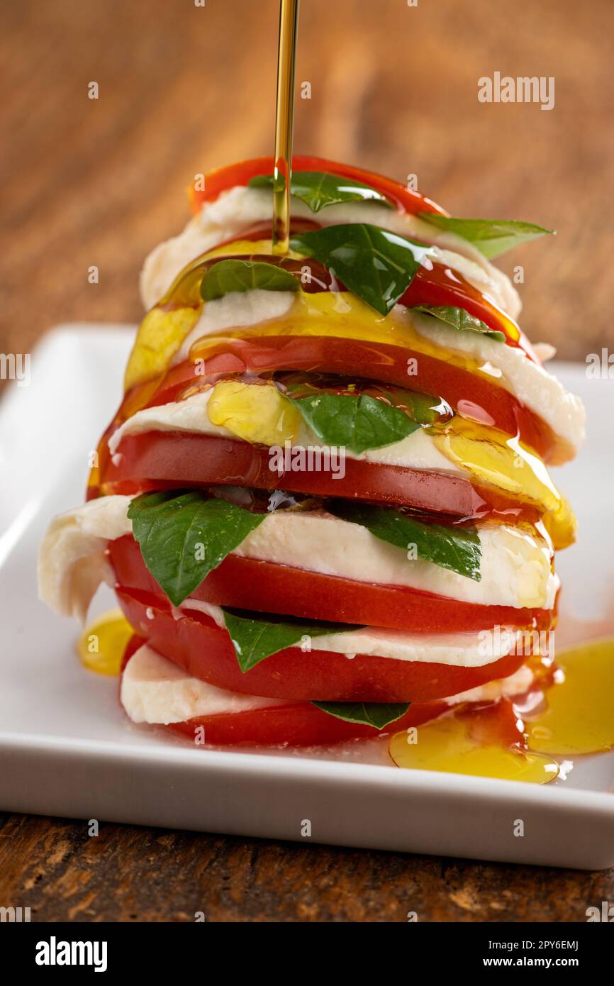 stack of insalada caprese Stock Photo - Alamy