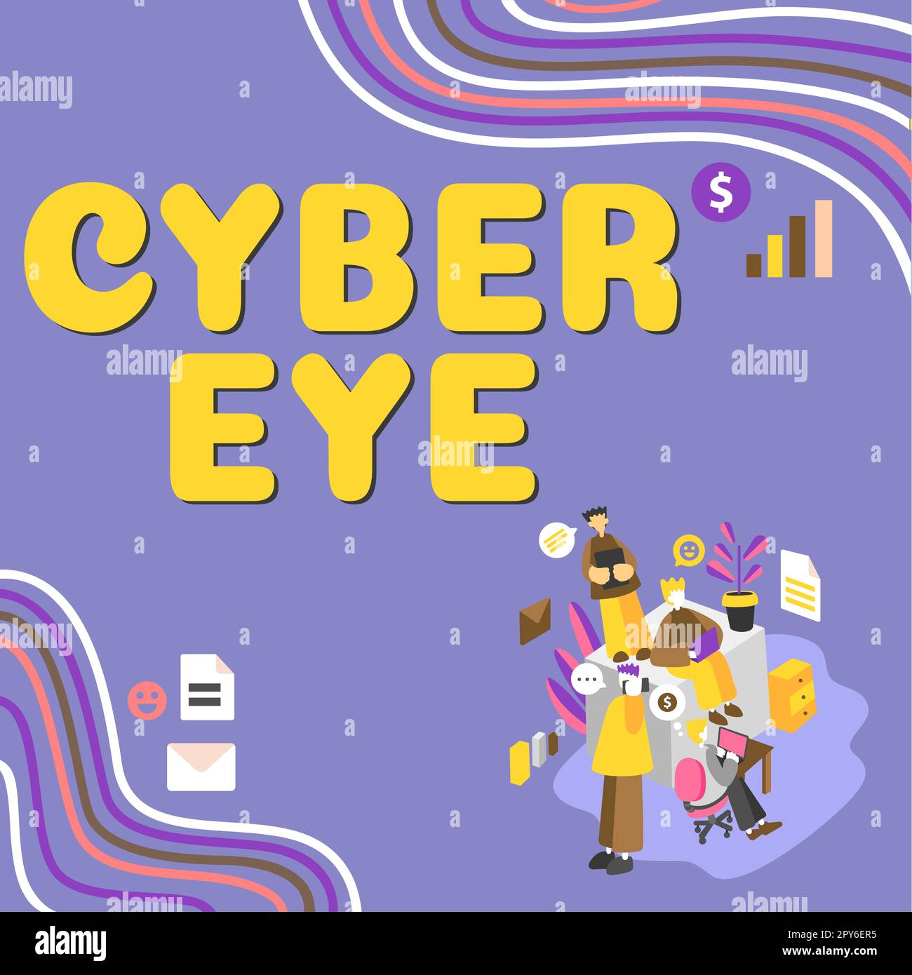 Text sign showing Cyber Eye. Word Written on tool engages in building ...