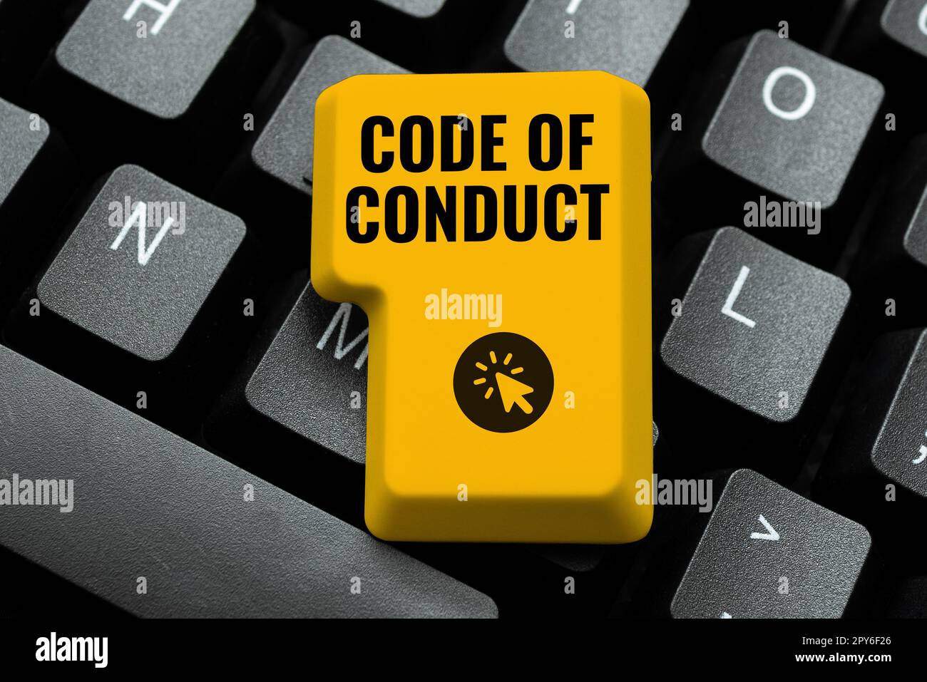 Hand Writing Sign Code Of Conduct Internet Concept Ethics Rules Moral