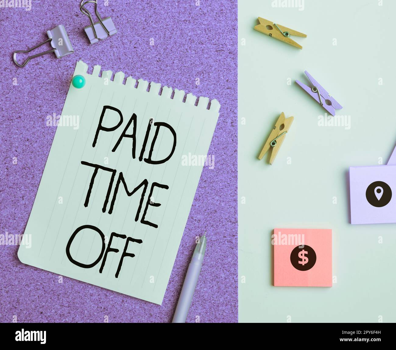 Text sign showing Paid Time Off. Word Written on Receiving payments for ...