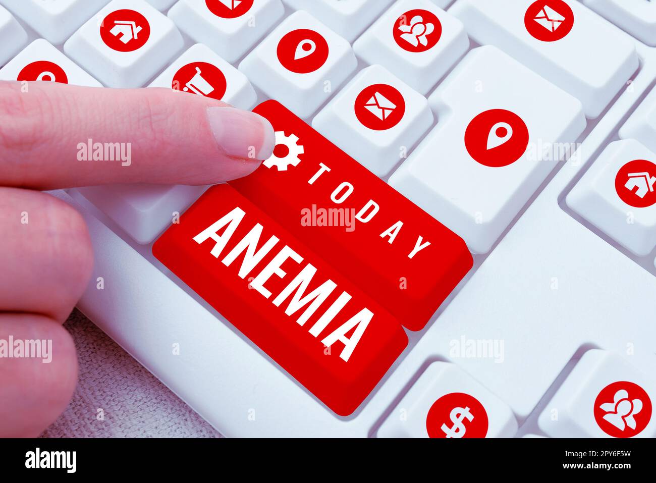 Hand writing sign Anemia. Business approach condition where there ...